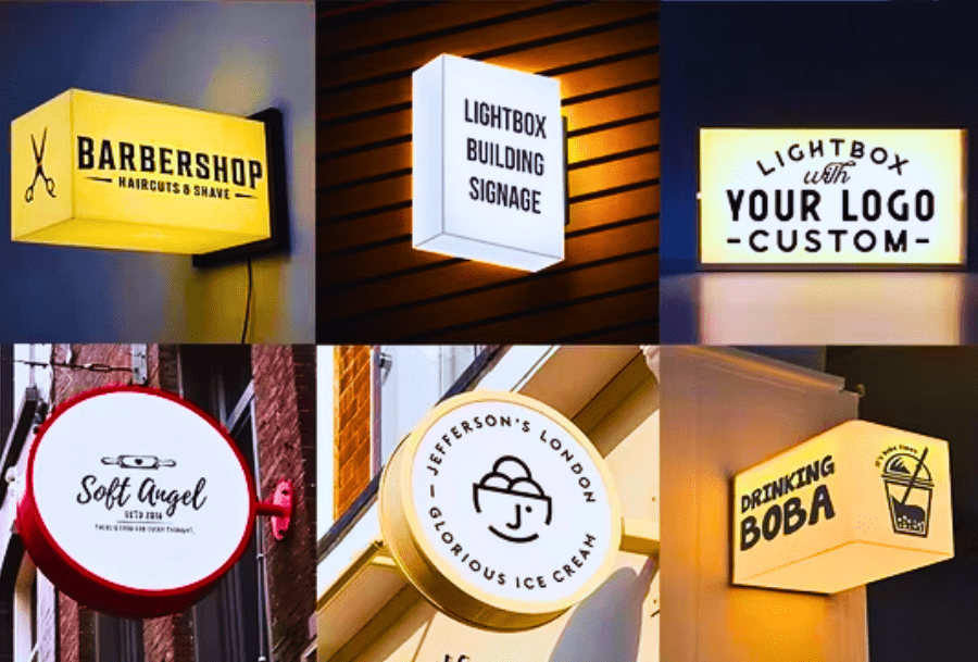 light box signage - MDF Backdrop